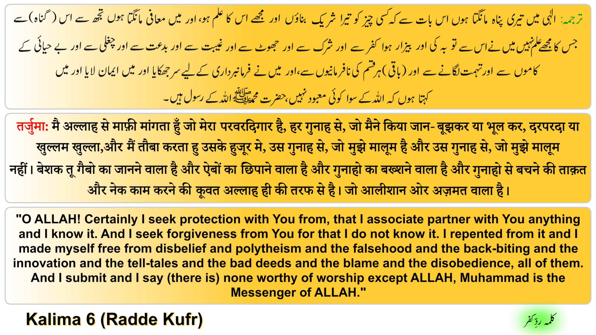 The 6 Kalimas - Learn Quran Basics